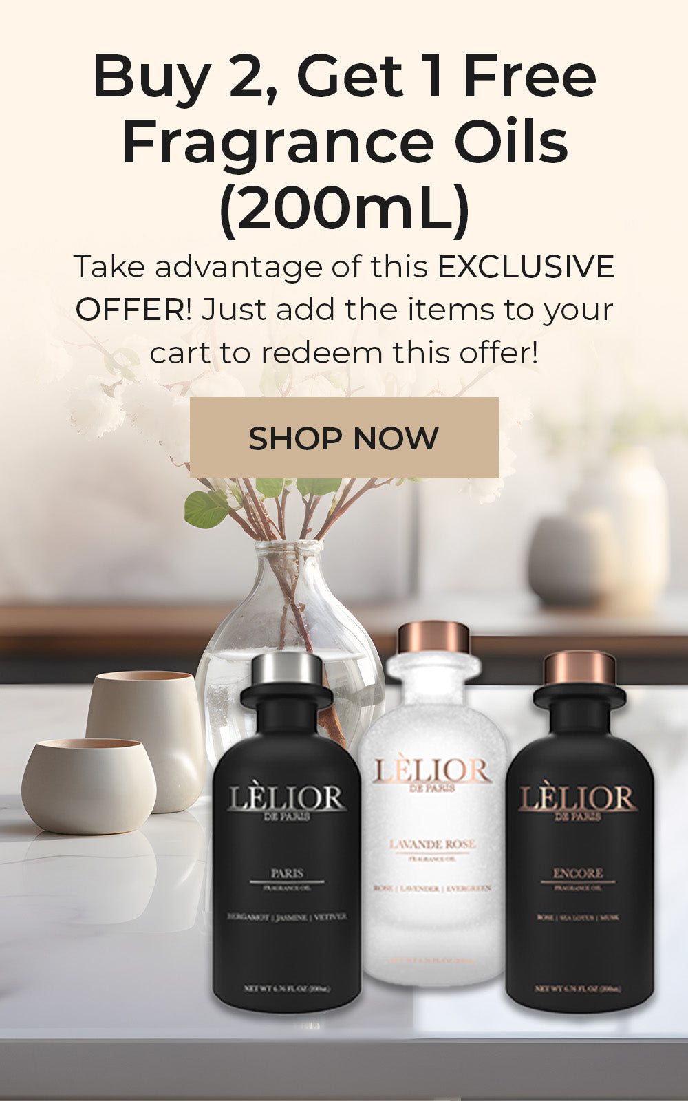 Buy 2, Get 1 Free Fragrance Oils (200mL)